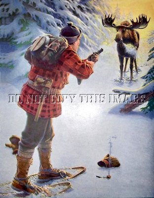 ANTIQUE MOOSE HUNTING TRAPPING 8X10 REPRO PHOTOGRAPH PRINT HUNTER ...