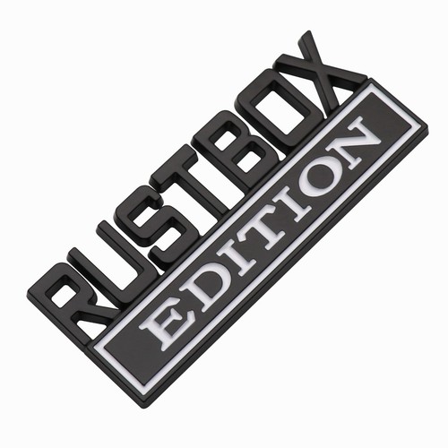 Pair Rustbox Edition Truck Emblems Car Boat 3D Badge Decal (black/white ...