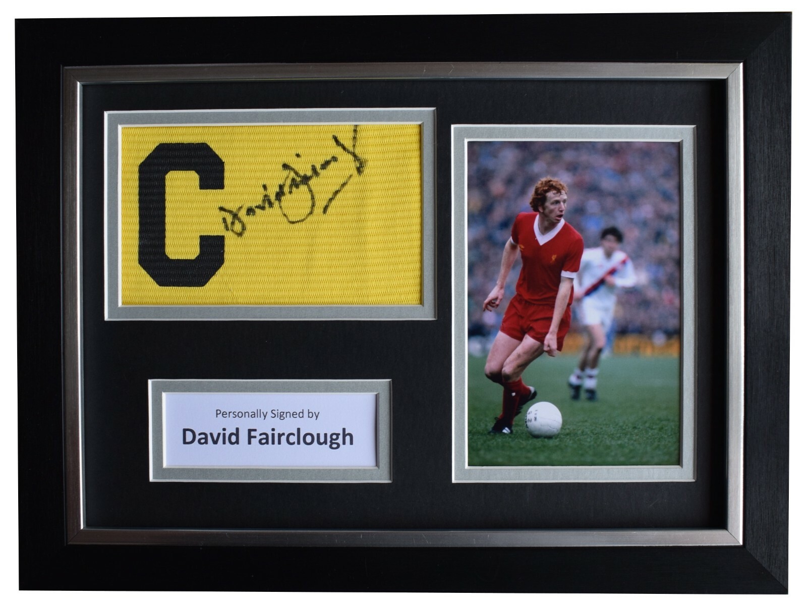 David Fairclough Signed Framed Captains Armband photo A4 display ...