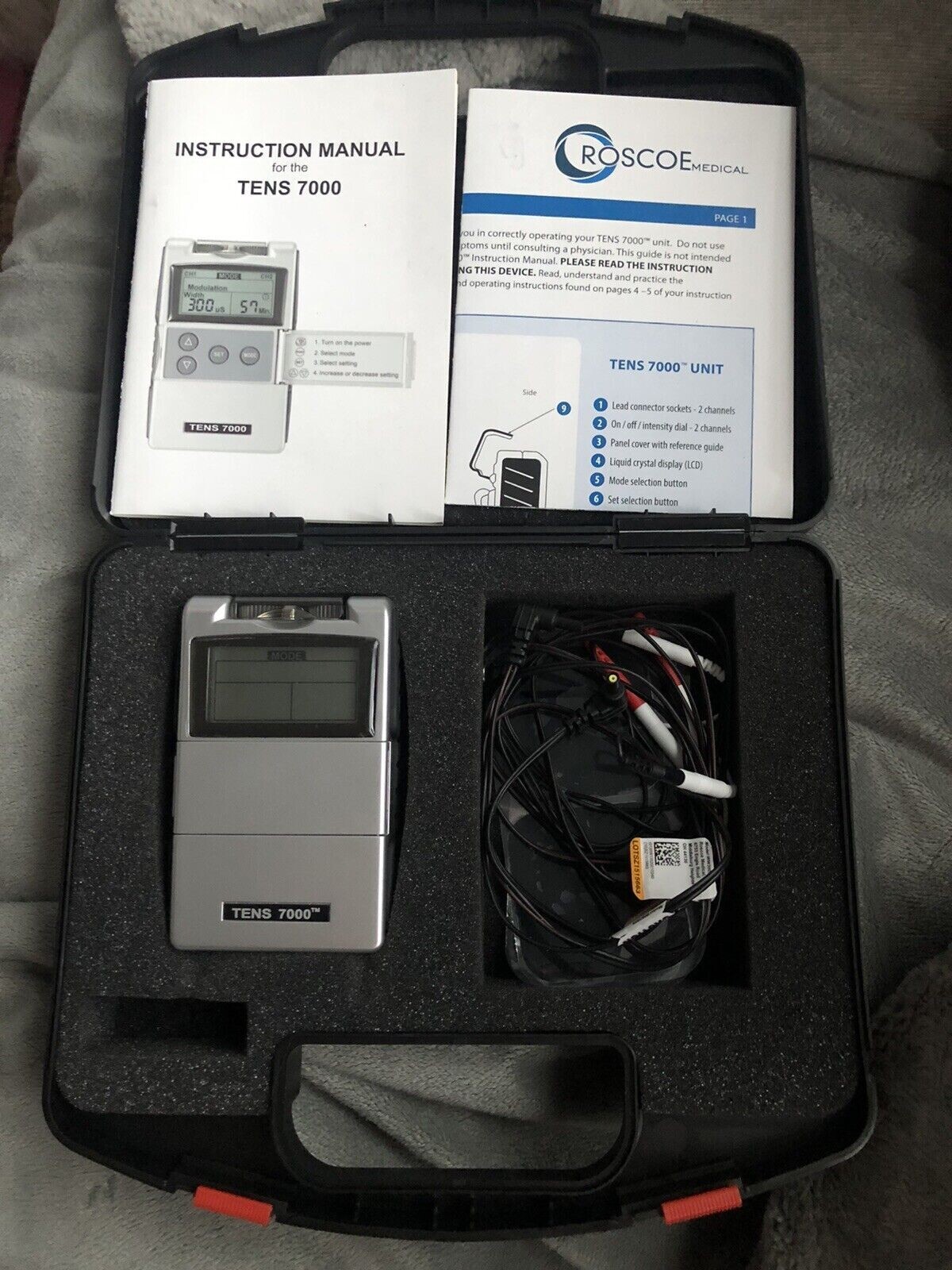 Roscoe Medical DT7202 TENS 7000 2nd Edition Back Pain Relief Digital ...