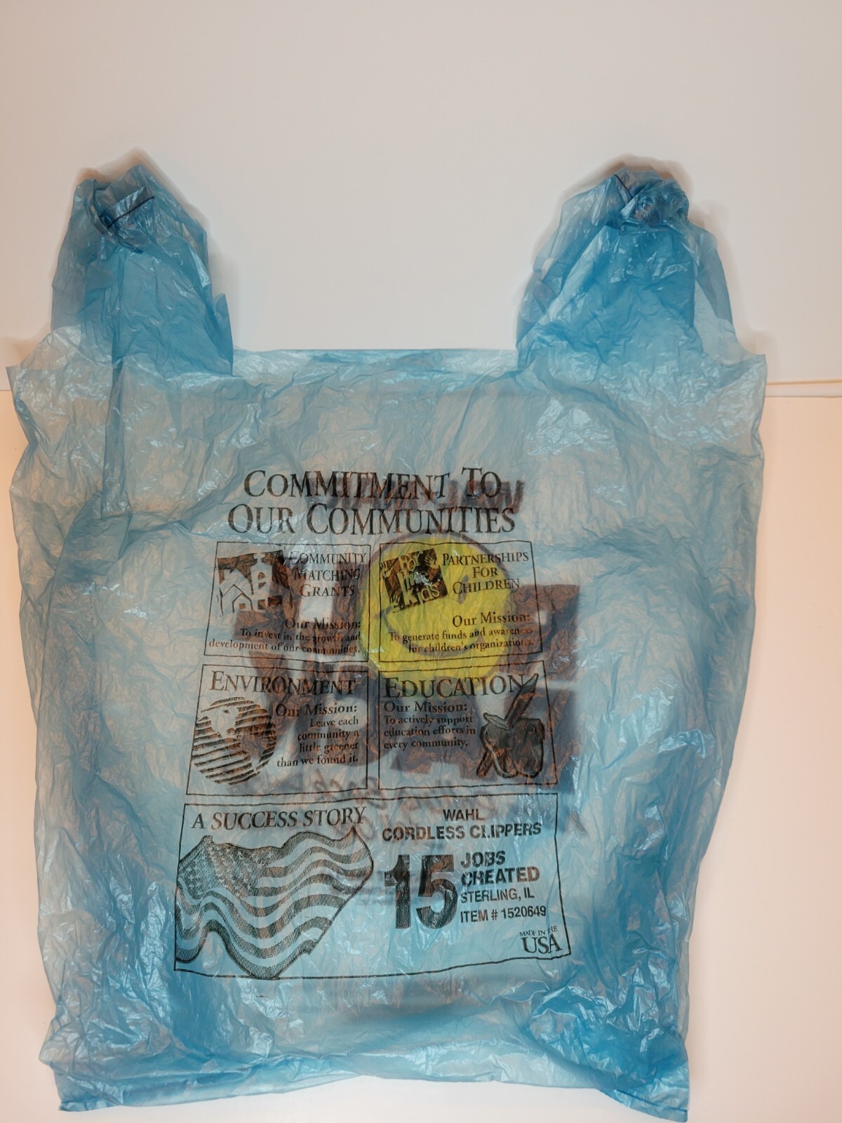 Blue Walmart Rollback Smiley Face Single Use Plastic Bag Year 2000 | eBay