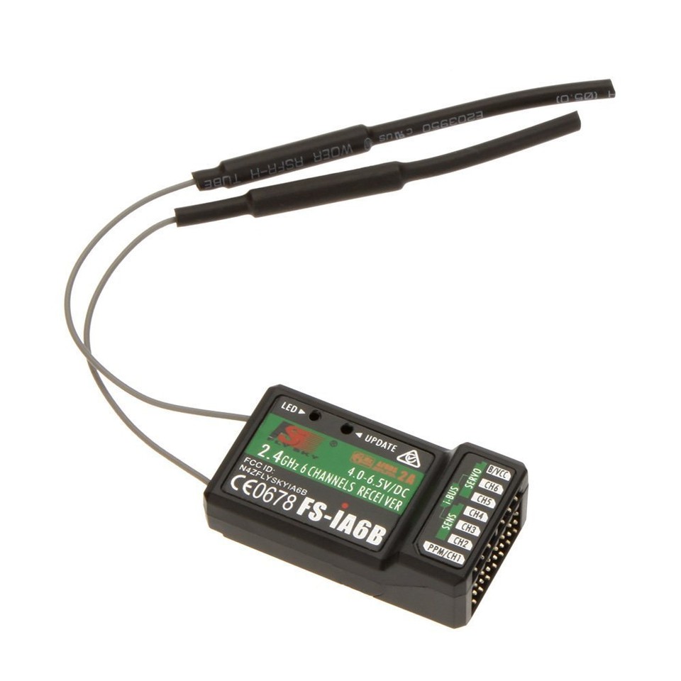 2.4G Flysky FS-iA6B 6CH Receiver PPM Output w/ iBus Port Compatible FS ...