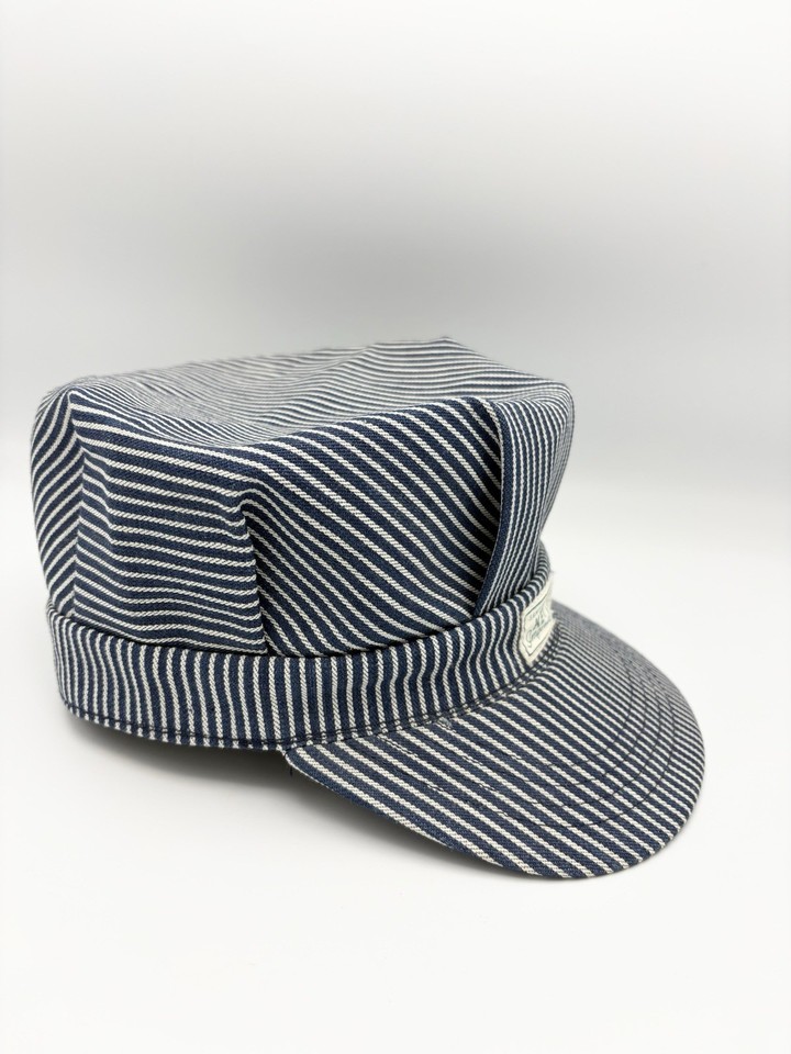 1940s-50s Key Imperial Sanforized Denim Engineer Hat Work Wear Railroad ...