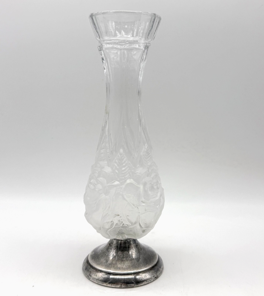 Vintage William Adams Lead Crystal Frosted Rose Bud Vase, West Germany ...