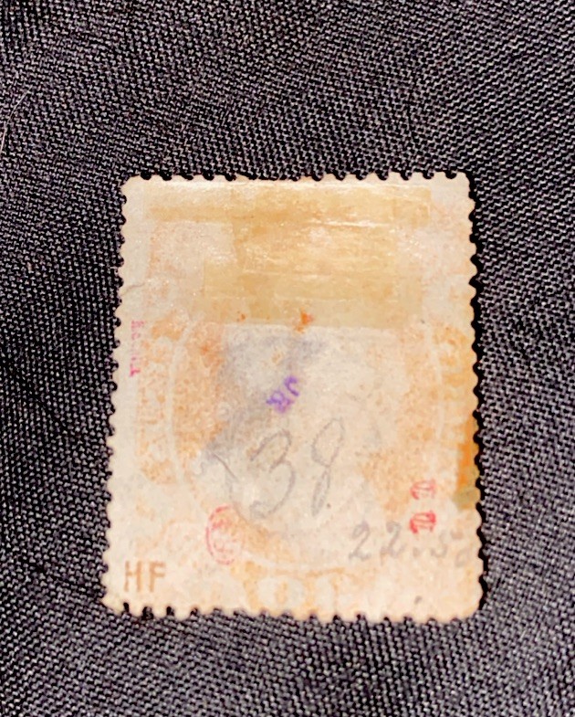 Original US Postal Stamp . 1860 30cent Benjamin Franklin Stamp Scott ...