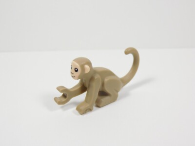 LEGO Dark Tan Monkey Animal w/ Light Nougat Face Minifig Q1 | eBay