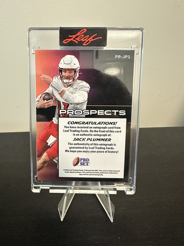 JACK PLUMMER 2024 Pro Set Metal Lenticular PROSPECTS ENCASED AUTO ...
