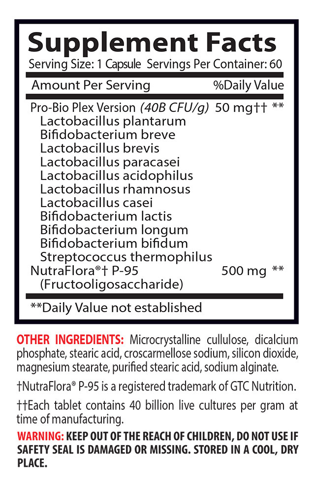 Official Healthy Gut Flora - PROBIOTIC COMPLEX 500mg - 1 Bottle 60 ...