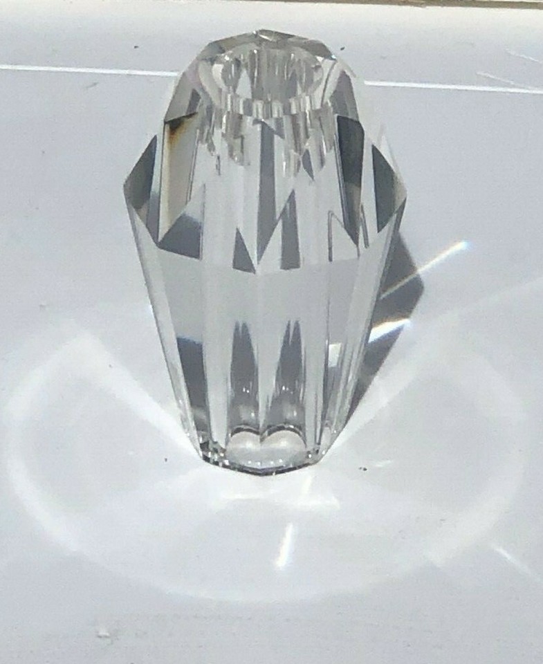 NEW CLEAR CRYSTAL Faceted BREAK 2.5" x 1.5" dia slip 1/8IP (3/8" pipe ...