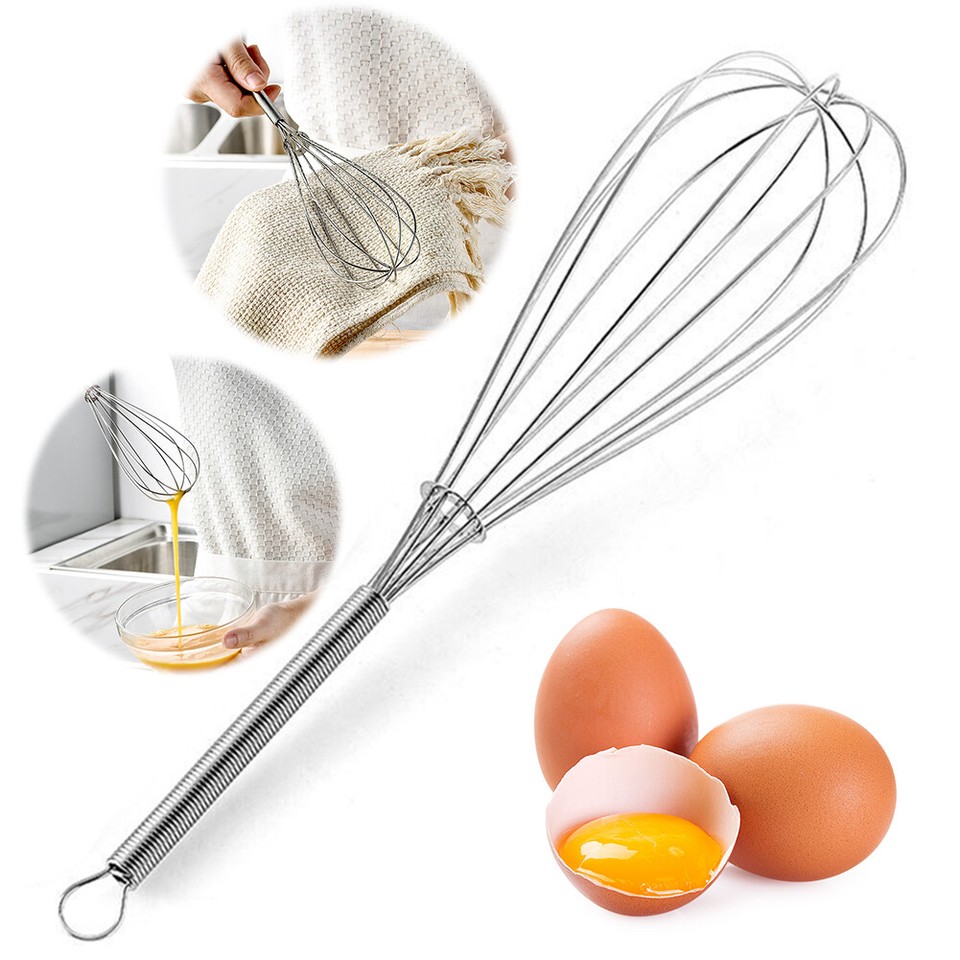 UK Metal Whisk Stainless Steel Cream Egg Stirrer Handheld Whisk for ...