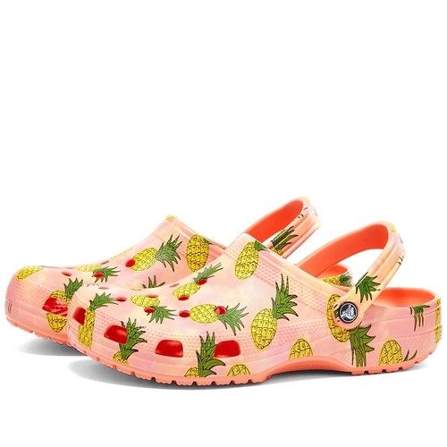 NWT Crocs Classic Retro Resort Clog - Pineapple Print - Womens 9 US ...