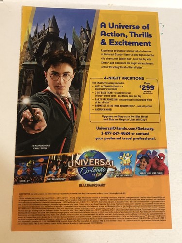 2011 Universal Resort Orlando Print Ad Advertisement Universal Studios ...