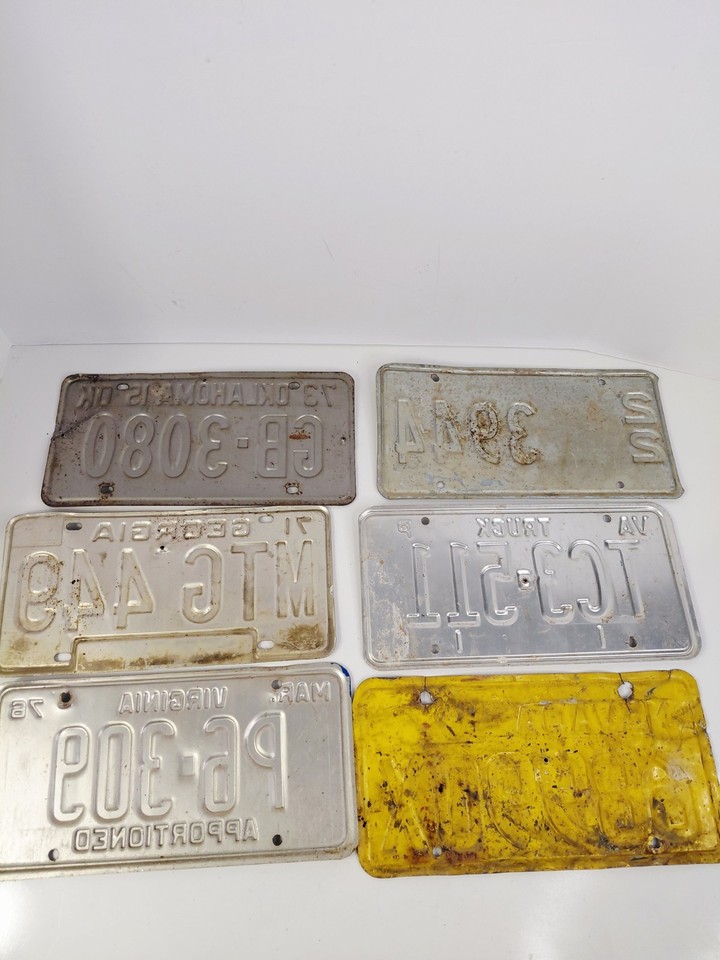 Vintage Assorted License Plates Lot Of 20 Man Cave -EH- Craft Garage ...