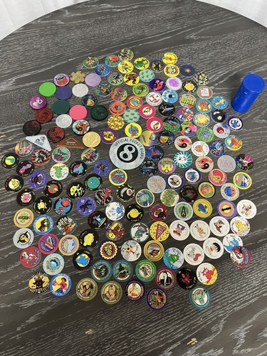 1990s Pogs Caps Slammers Doodle Workers Stack & Smack Milkcaps - Lot of ...