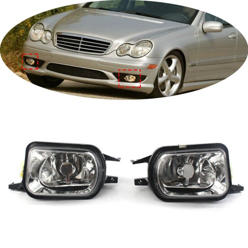 Pair Front Fog Driving Light Fit For Mercedes-Benz W203 C320 & SLK230 ...