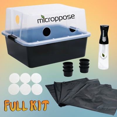 Microppose Monotub Size Medium; Mushroom Cultivation Grow Kit Mono-tub ...