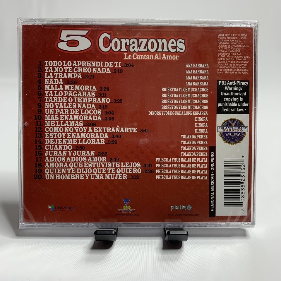 5 Corazones CD Ana Barbara Priscila y Sus Balas de Plata Yolanda Perez ...