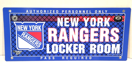 New York Rangers Locker Room, Pass Required, Sign, Plastic NOS | eBay