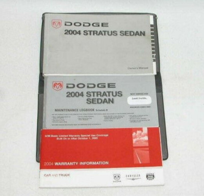 2004 Dodge Stratus Sedan Factory Original Glovebox Owners Manual Book ...