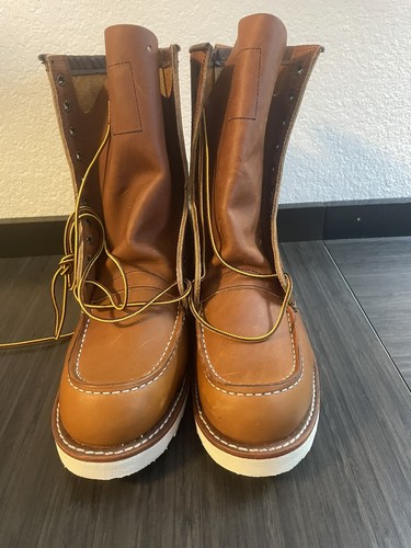 Red Wing Boots 10877 8-inch Classic Moc Mens US 9 E2 Wedge Brown ...