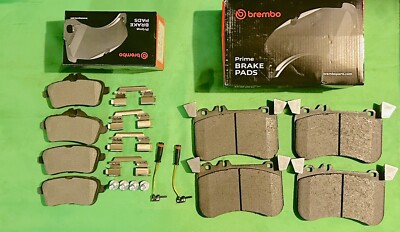Brembo Front+Rear Brake Pads+ Sensor for 2014-2019 Mercedes Benz CLA45 ...