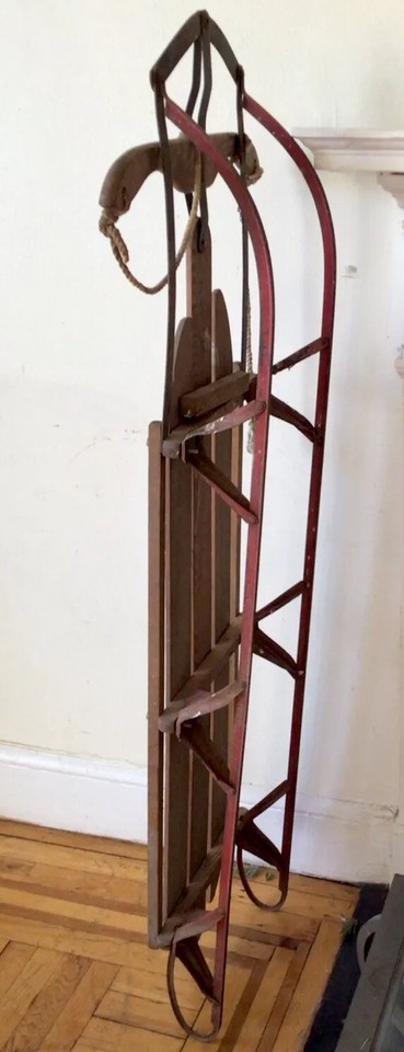 Vintage 1950's Paris SPEEDWAY Snow Sled MODEL 60"L x 22'W Sledding ...