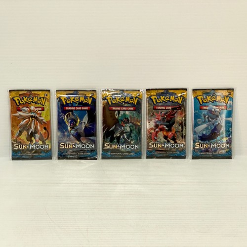 5x Sun And Moon Base Art Set Sealed Pokemon Card Booster Pack | eBay