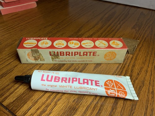 Vintage Lubriplate Grease The Original White Lubricant Metal Tube 99% ...