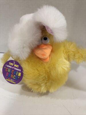 Adorable DanDee Dan Dee Chick with Bunny Ears Animated Chicken Dance ...