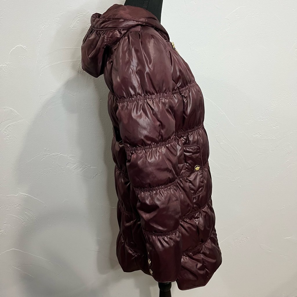 Juicy Couture Long Shirring Puffer Coat - Gem