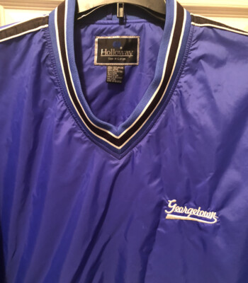 Holloway Georgetown windbreaker pullover blue Jacket XL GG | eBay