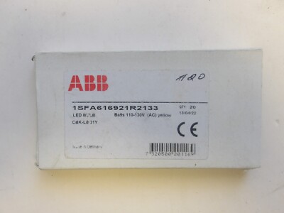 ABB P/N:1SFA616921R2133 YELLOW LED BULB 110-130V AC BOX OF 20 | eBay