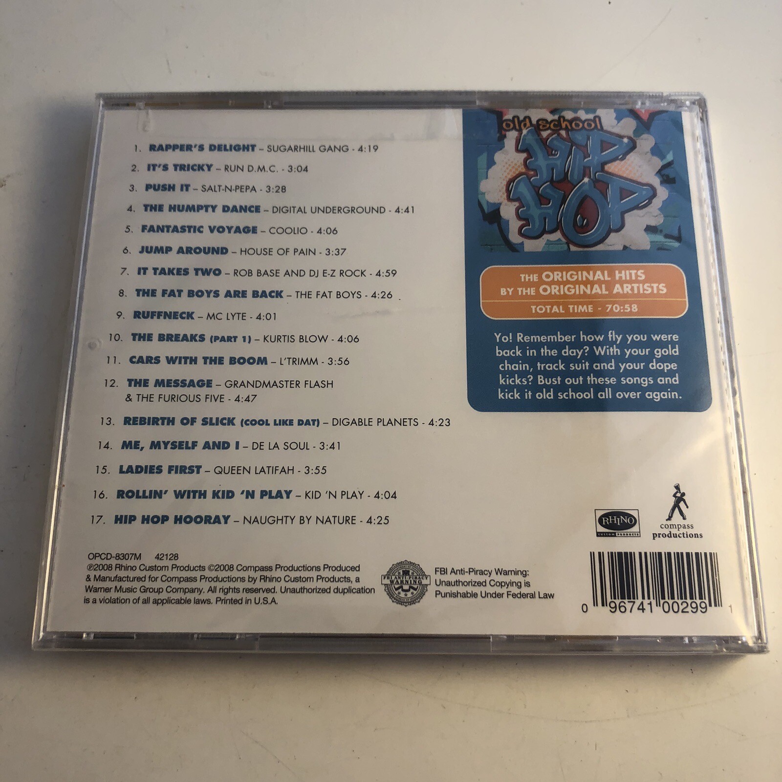 CD Music Old School Hip Hop Rap Dance Various Artists 2008 Rhino for ...