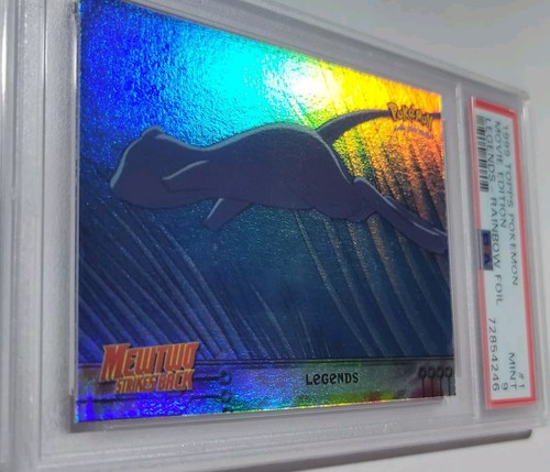 1999 Pokemon Topps Movie MewTwo 🌟Legends#1🌟 Rainbow Foil Rare PSA 9 ...