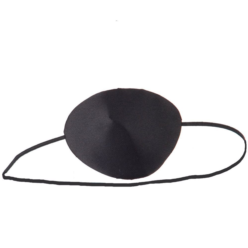 Pirate Eye Patch Black Satin on Elastic Fancy Dress Costume Accessories ...
