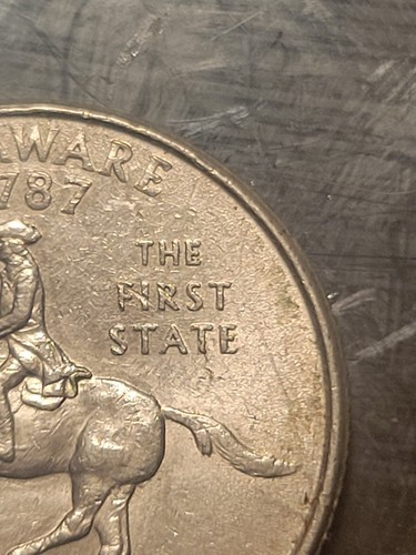 1999 P DELAWARE STATE QUARTER **RARE** spitting horse,George Washington ...