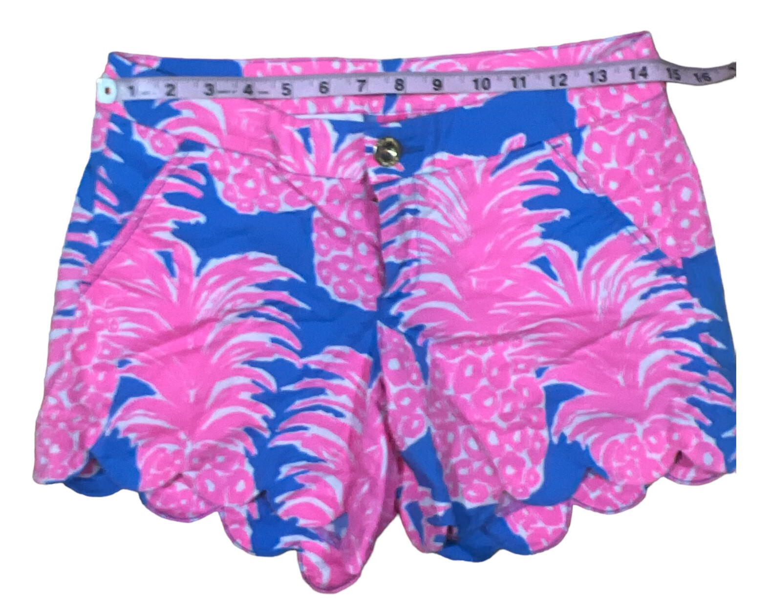 Lilly Pulitzer Buttercup Pineapple Print Scallop Hem … - Gem