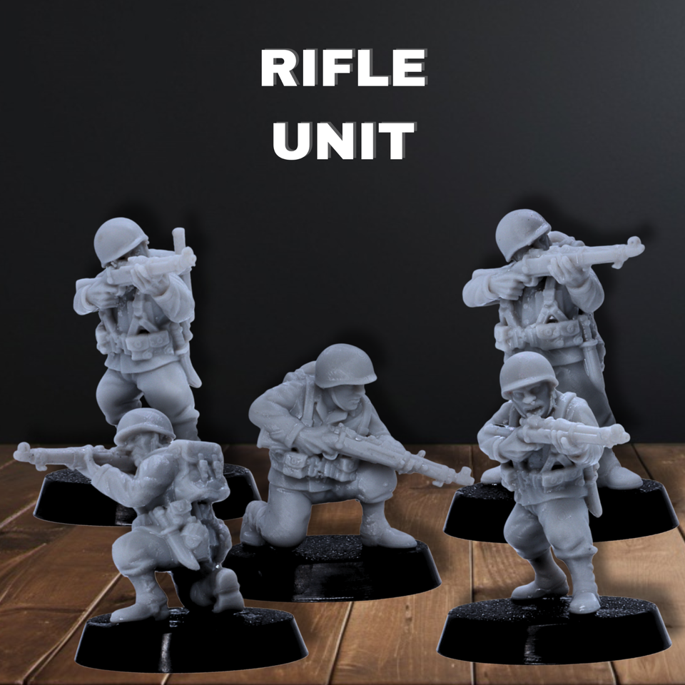 WWII US Infantry Soldier Miniatures Set 28mm Scale Army Troops Wargames ...