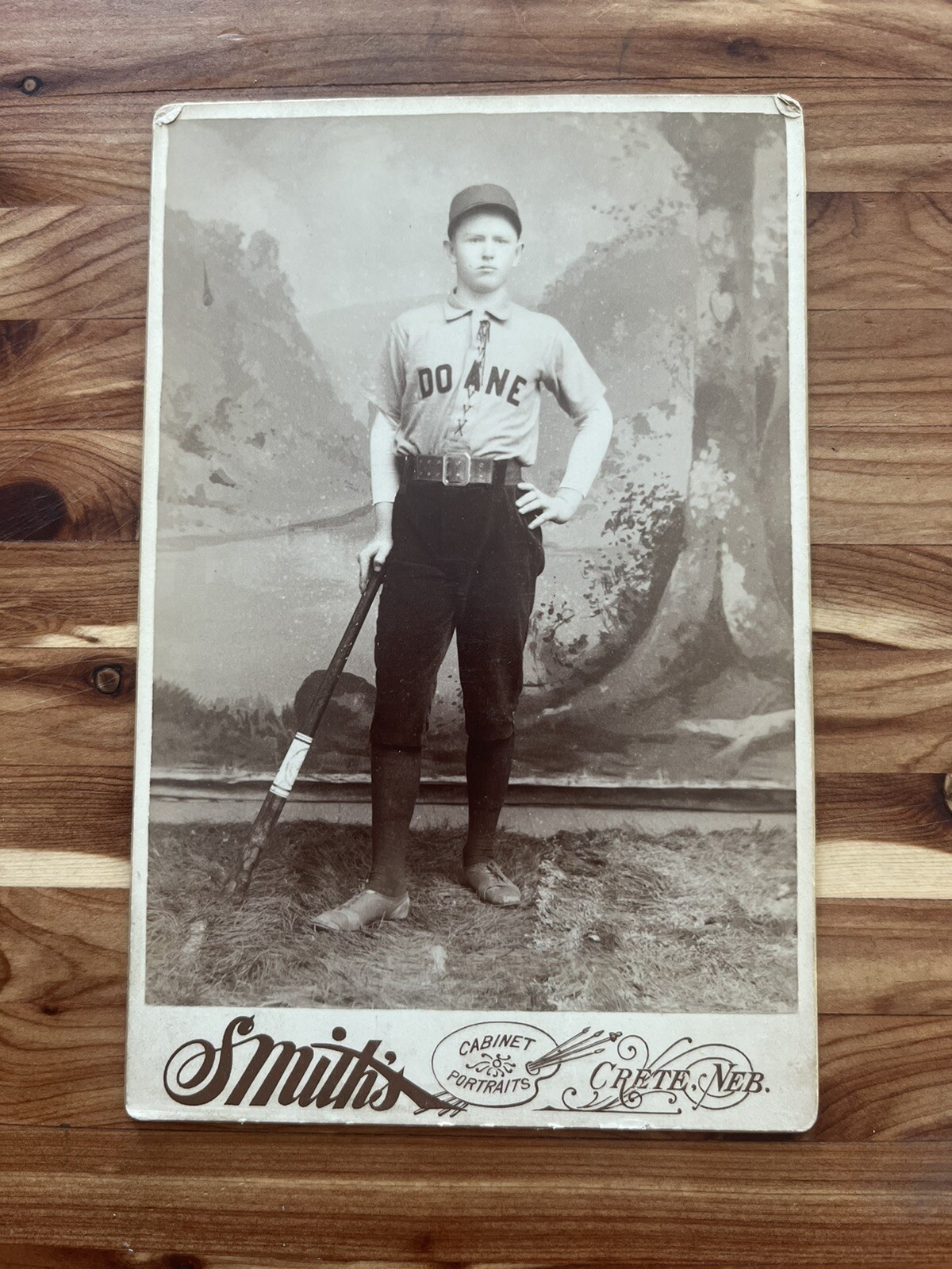 Original 1880s-90s BASEBALL PLAYER Doane University CABINET Card PHOTO ...