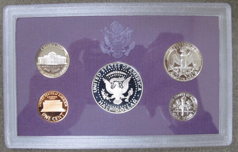 1990 Proof Set * 5 Coins * With Original Box and COA * | eBay