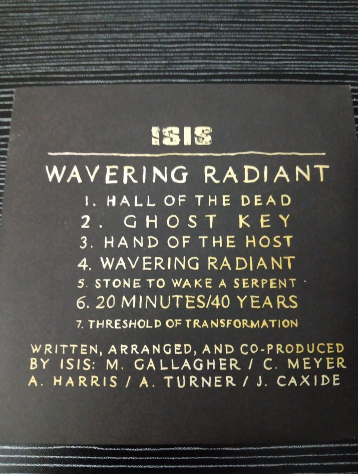 Wavering Radiant [Slipcase] by Isis (CD,2009,Ipecac) Aaron Turner | eBay