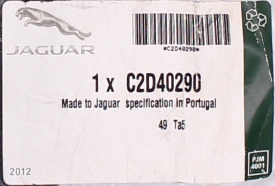 Genuine Jaguar XF Oil Cooler Tube C2D40290 for sale online | eBay