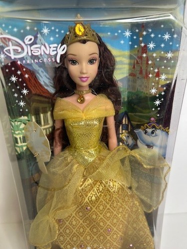 Disney Princess Belle Barbie Doll Gem Princess Mattel K6925 Gold ...
