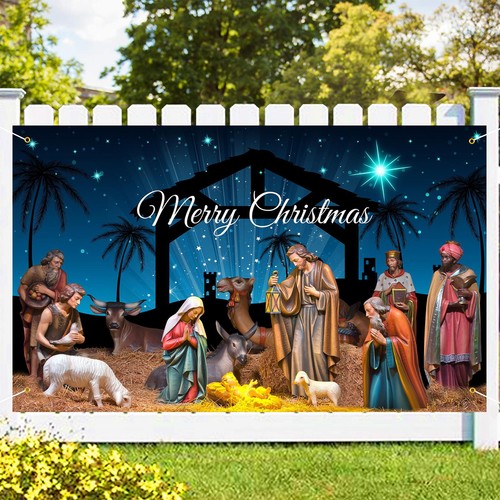Christmas Nativity Cover Garage Door Decorations Backdrop | eBay