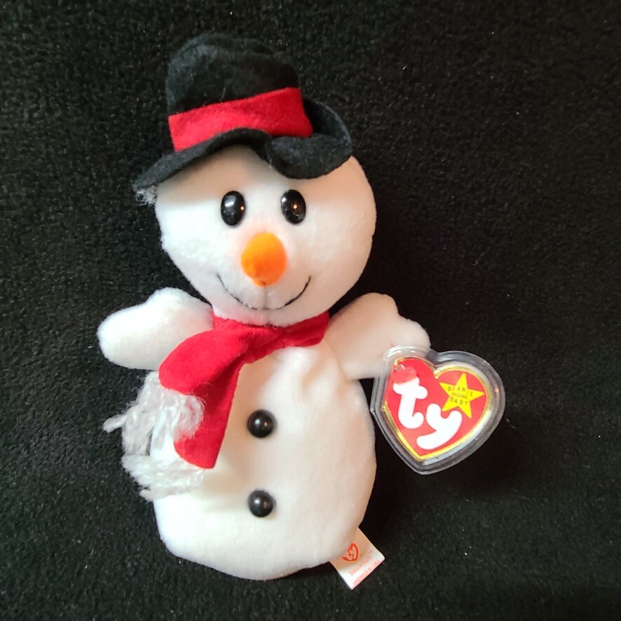 Ty Beanie Baby Snowball Snowman 4201 Plush 1996 PVC Pellets MWMT ...