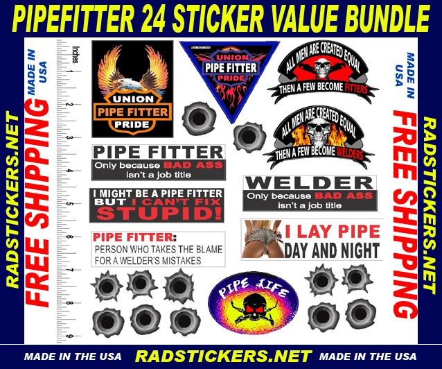 Pipeline Hard Hat Stickers