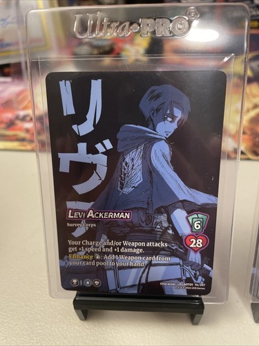 Universus Attack On Titan Levi Ackerman Character UR Trading Card # 14/ ...