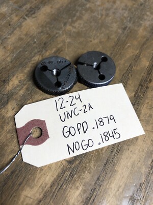 USA 12-24 UNC-2A THREAD RING GAGES SET INSPECTION TOOLING 1E2541-F15 | eBay