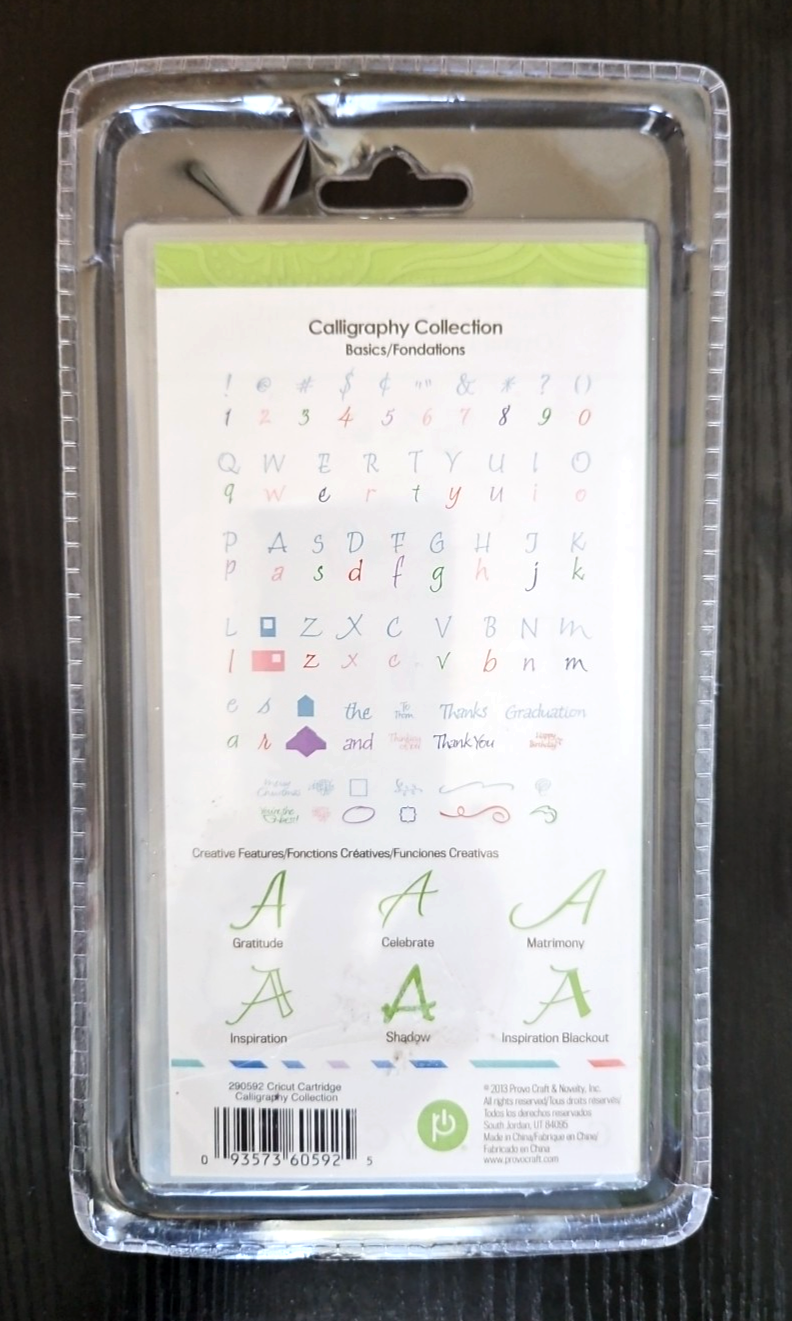 Cricut Calligraphy Collection 2008 Provo Craft 29-0592 Complete Set for ...