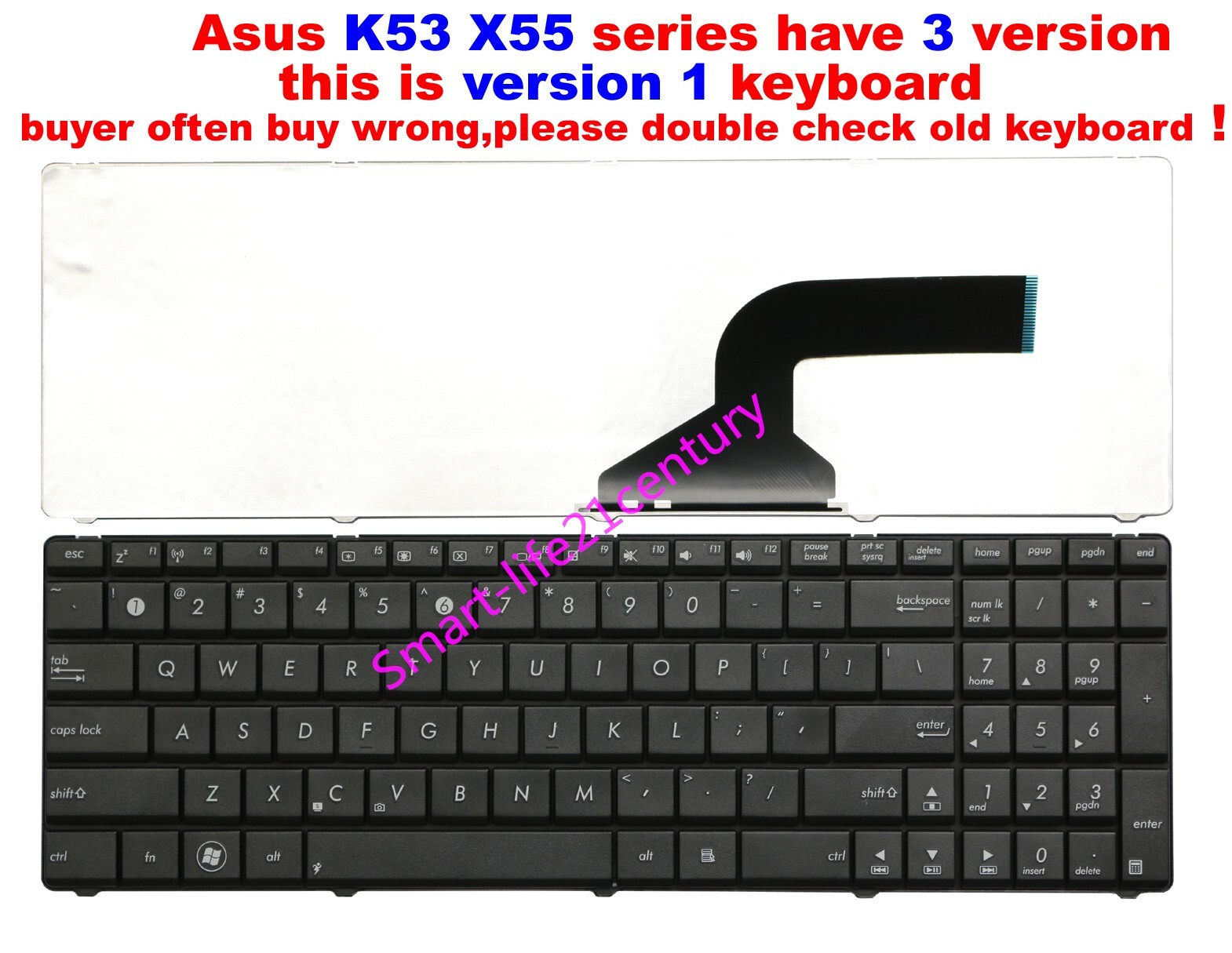 New for ASUS K53 K53E K53S K53U K53Z K53BY X52J K73 K72 laptop US ...